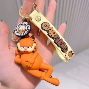 Accessories | Garfield The Lazy Cat Laying Down Pvc Keyringkeychain ...